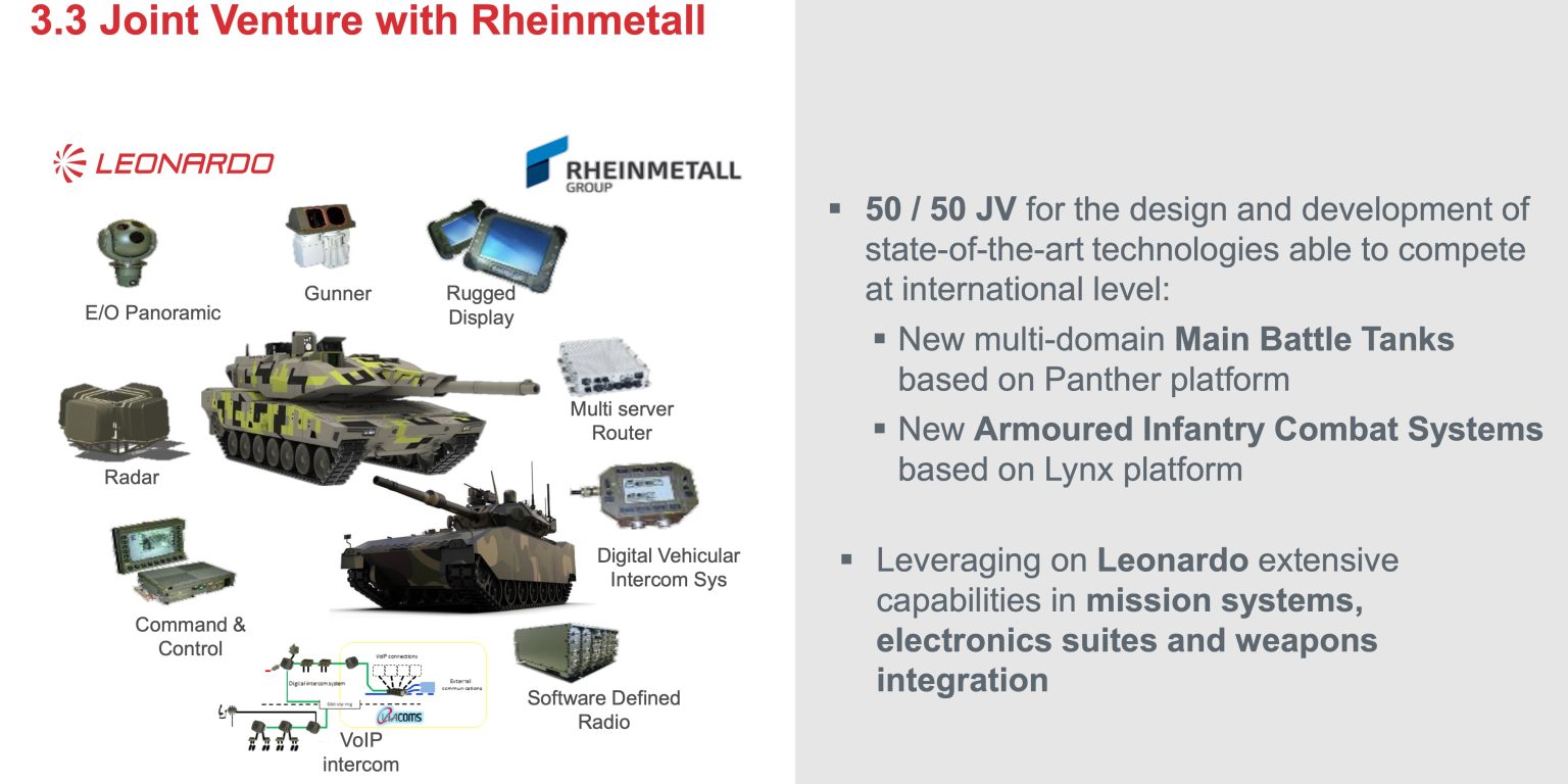 La joint venture Leonardo Rheinmetall Military Vehicles per i nuovi corazzati dell’Esercito ...